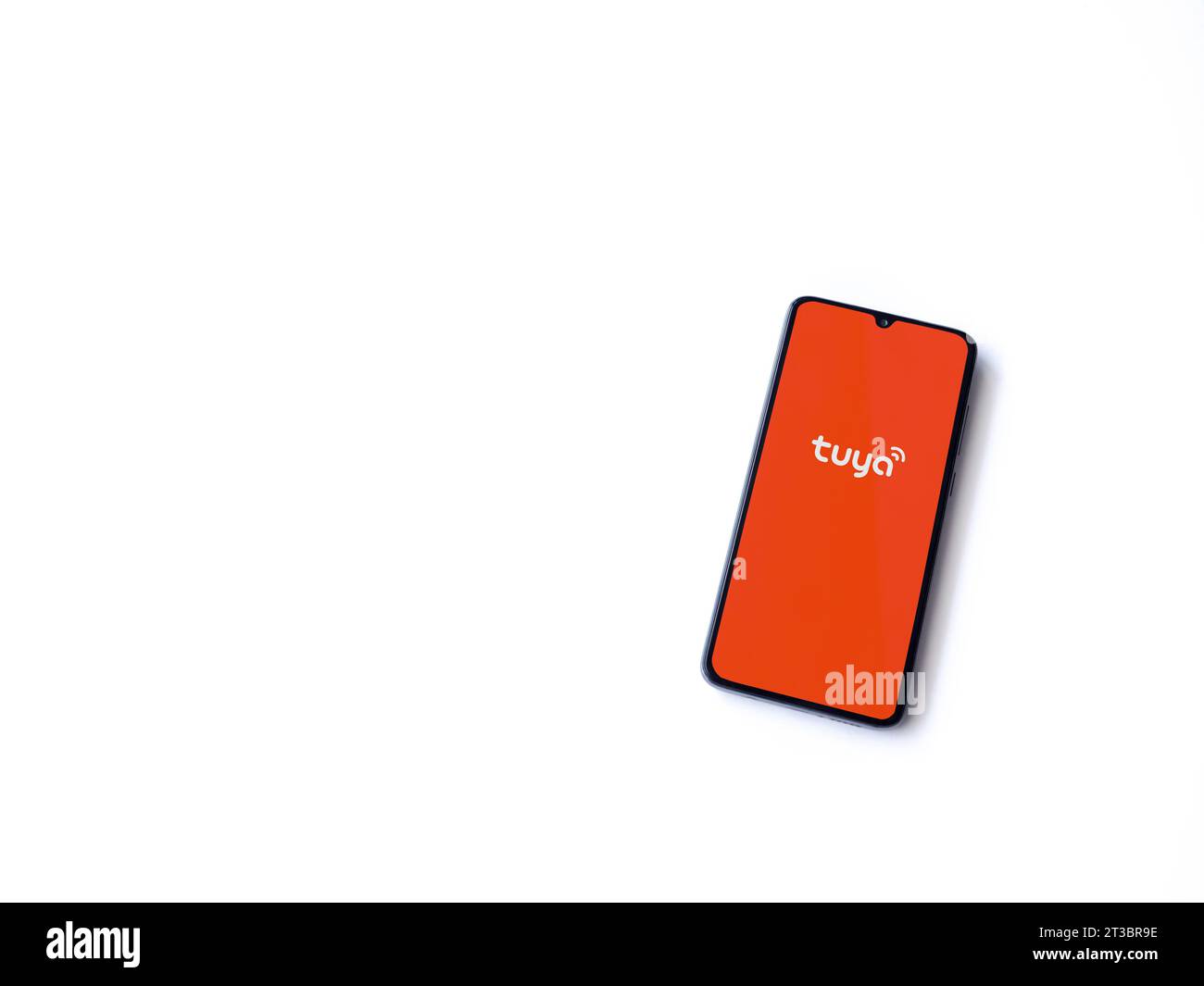 Lod, Israel - July 16,2023: Tuya Smart app launch screen on smartphone ...