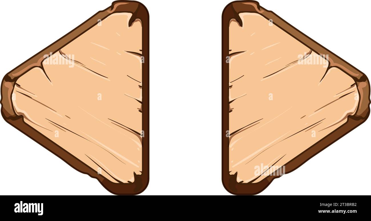 game wooden button cartoon vector illustration Stock Vector Image & Art ...