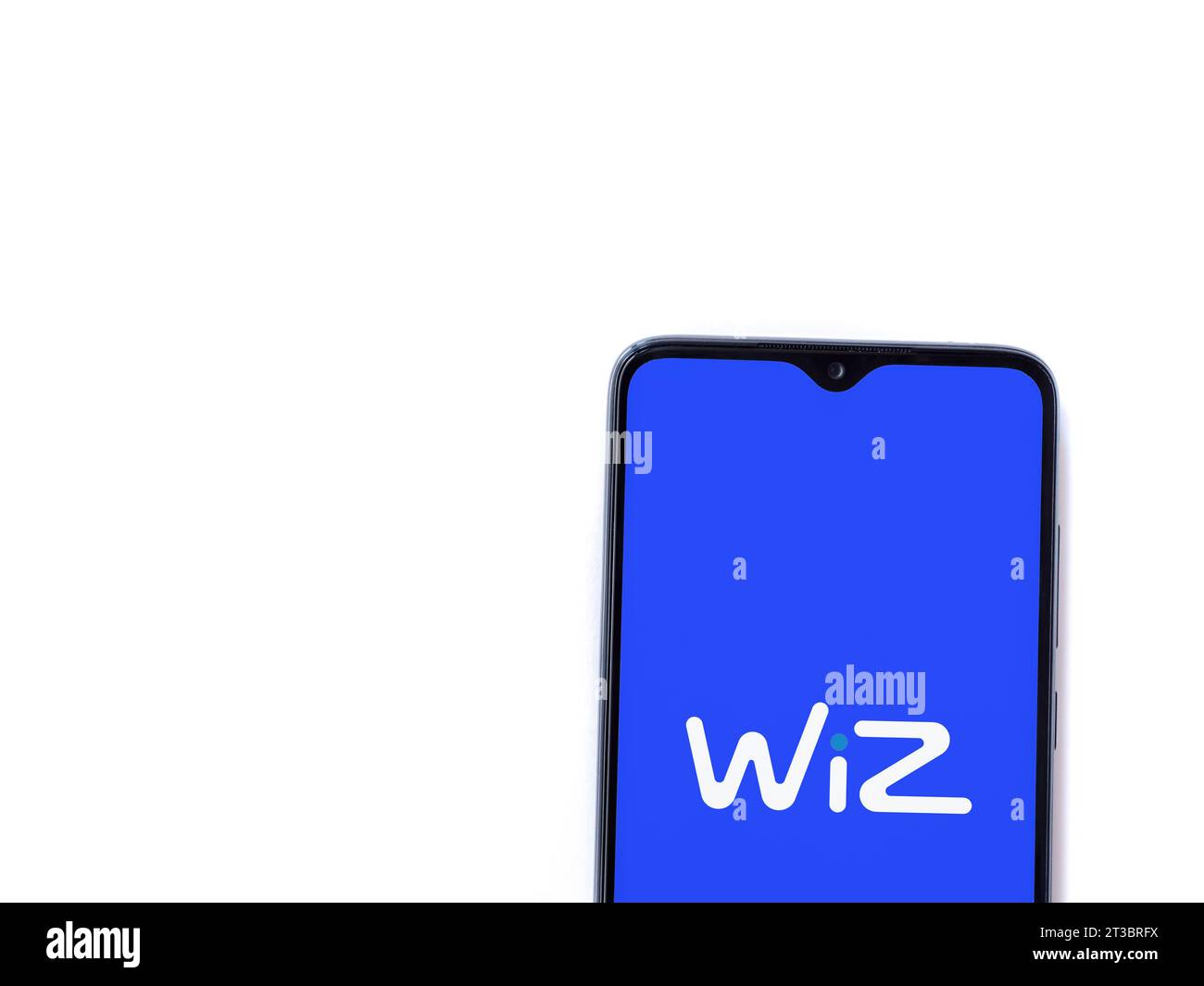 Lod, Israel - July 16,2023: WIZ app launch screen on smartphone on ...