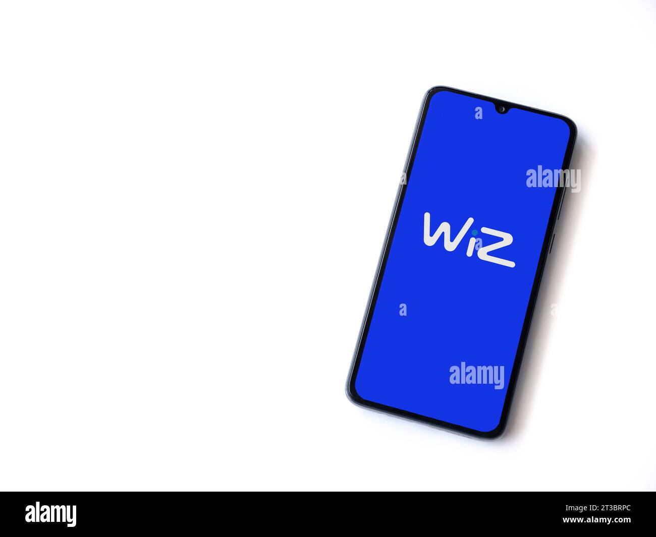 Lod, Israel - July 16,2023: WIZ app launch screen on smartphone on ...