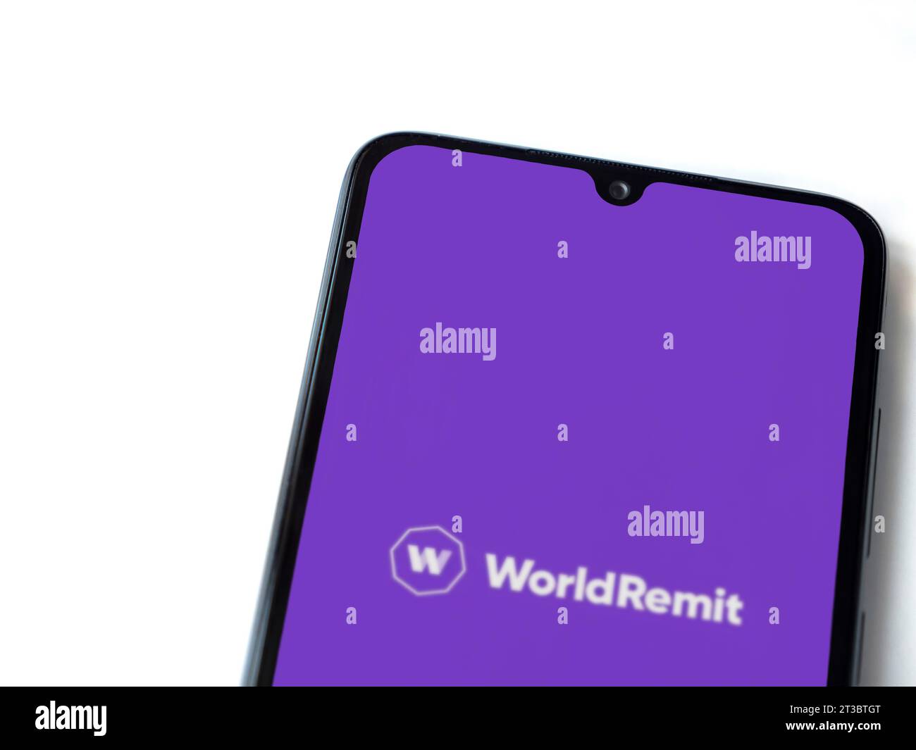 Lod, Israel - July 16,2023: WorldRemit app launch screen on smartphone ...