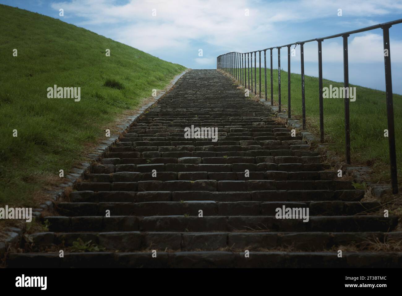 Steps to the city walls of Londonderry, Northern Ireland Stock Photo ...
