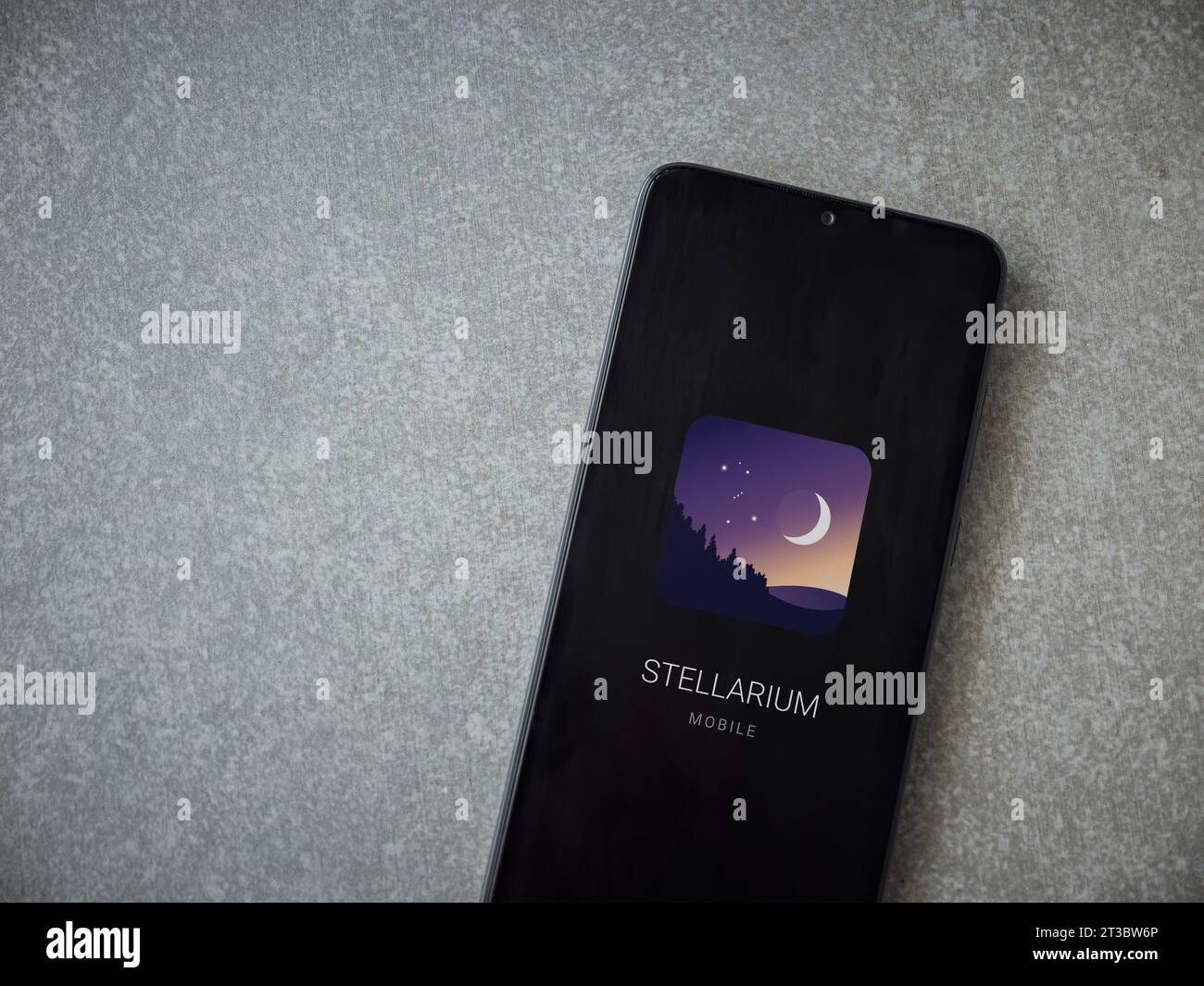 Lod, Israel - July 16,2023: Stellarium - Star Map app launch screen on ...