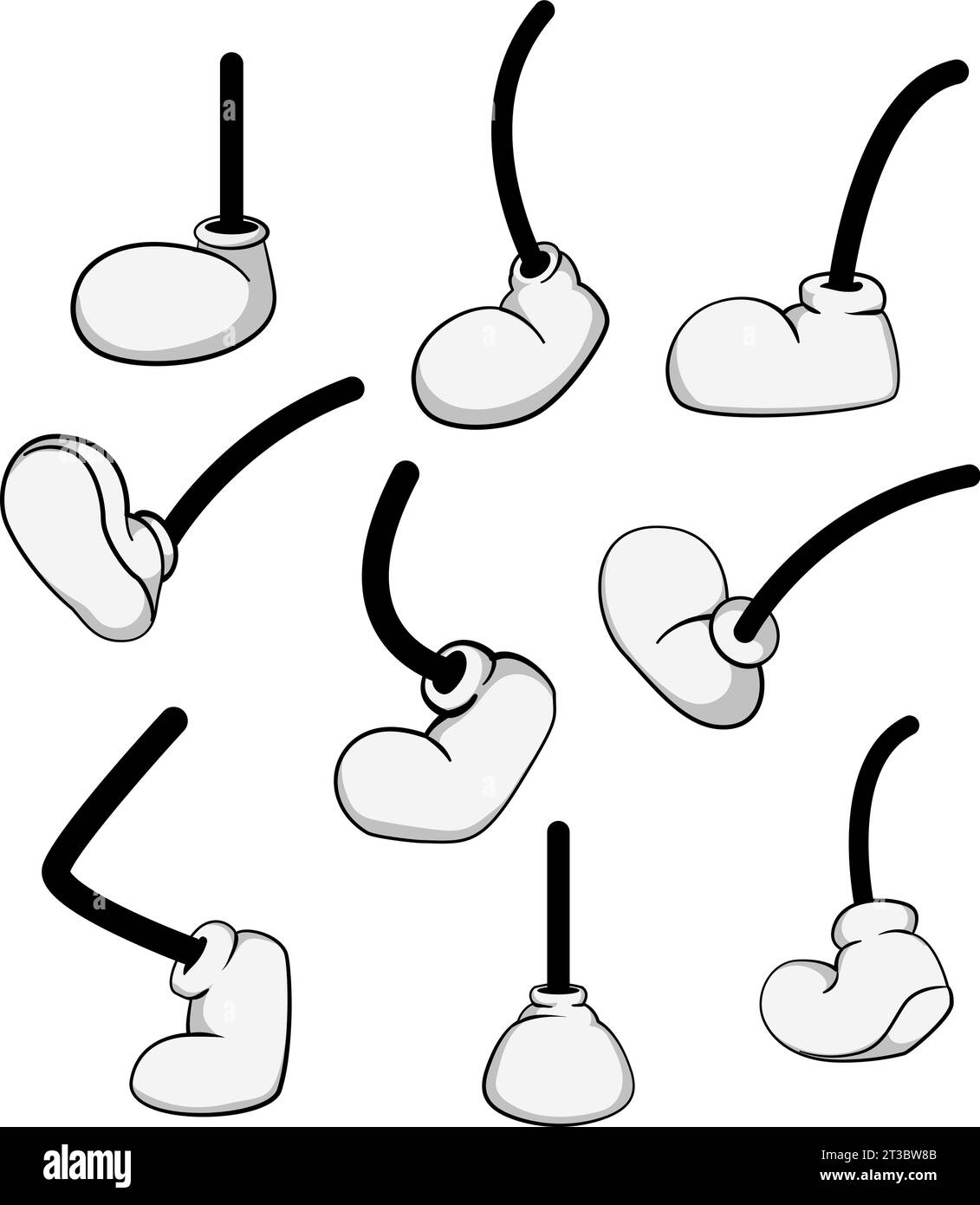 cartoon leg set cartoon vector illustration Stock Vector Image & Art ...