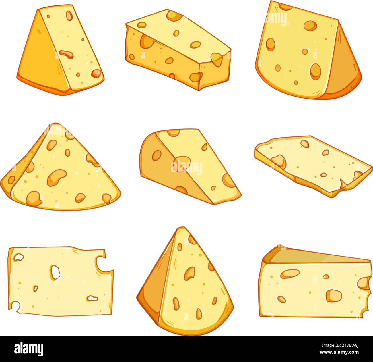 cheese set cartoon vector illustration Stock Vector Image & Art - Alamy