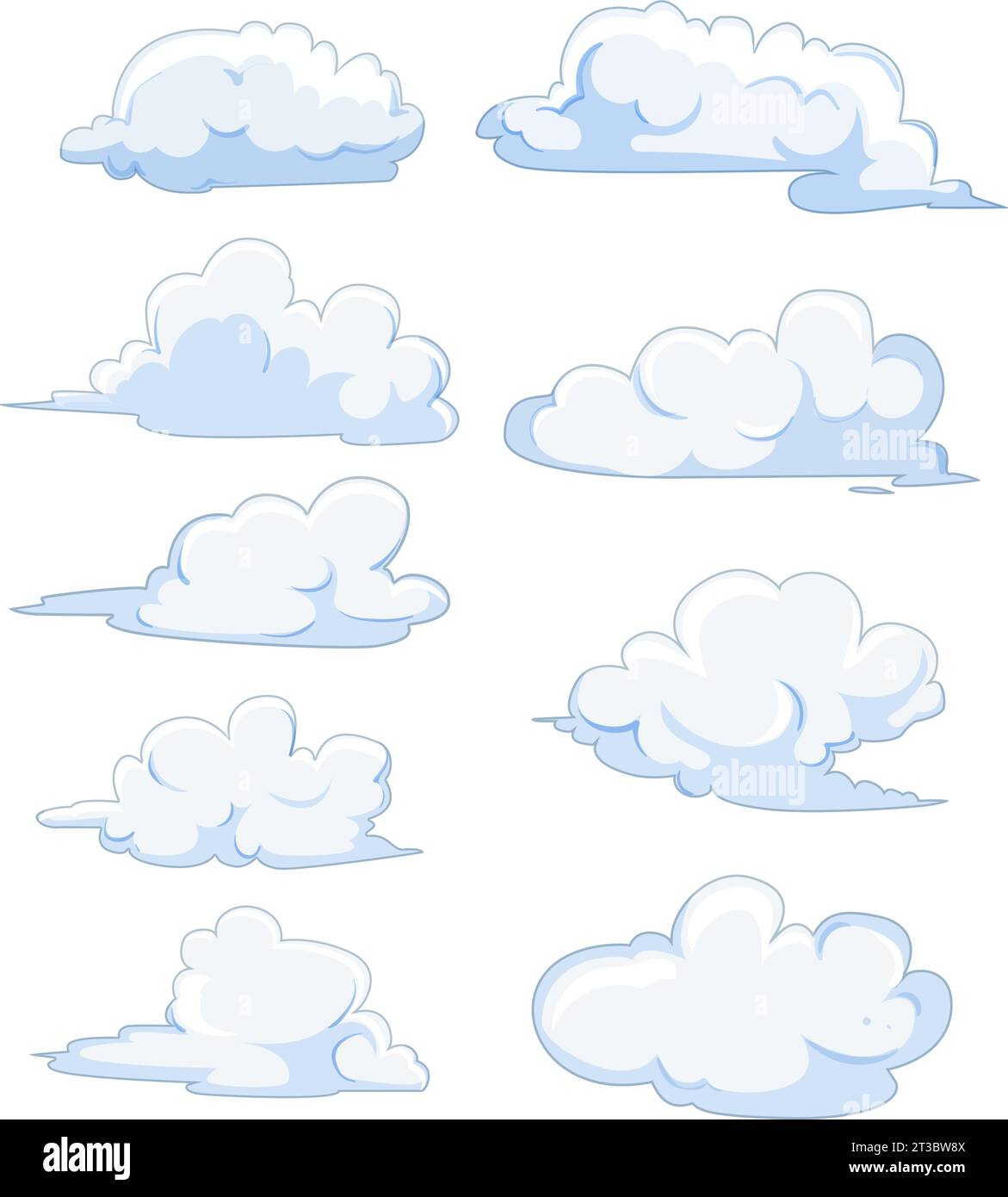 cloud set cartoon vector illustration Stock Vector Image & Art - Alamy