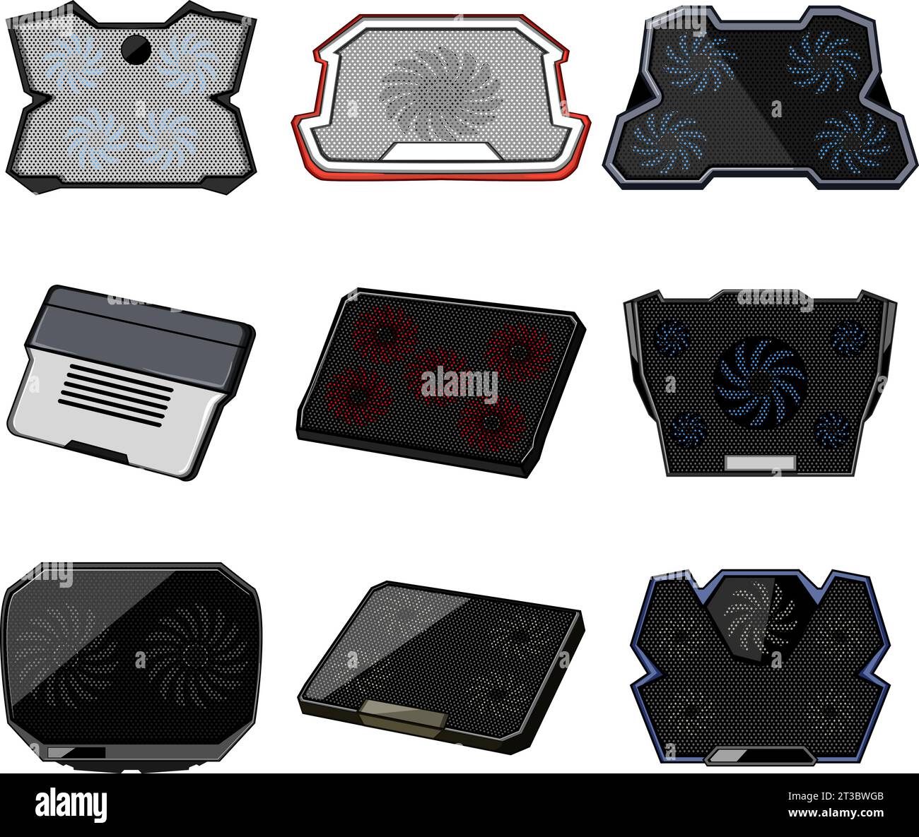 cooling pad set cartoon vector illustration Stock Vector Image & Art ...