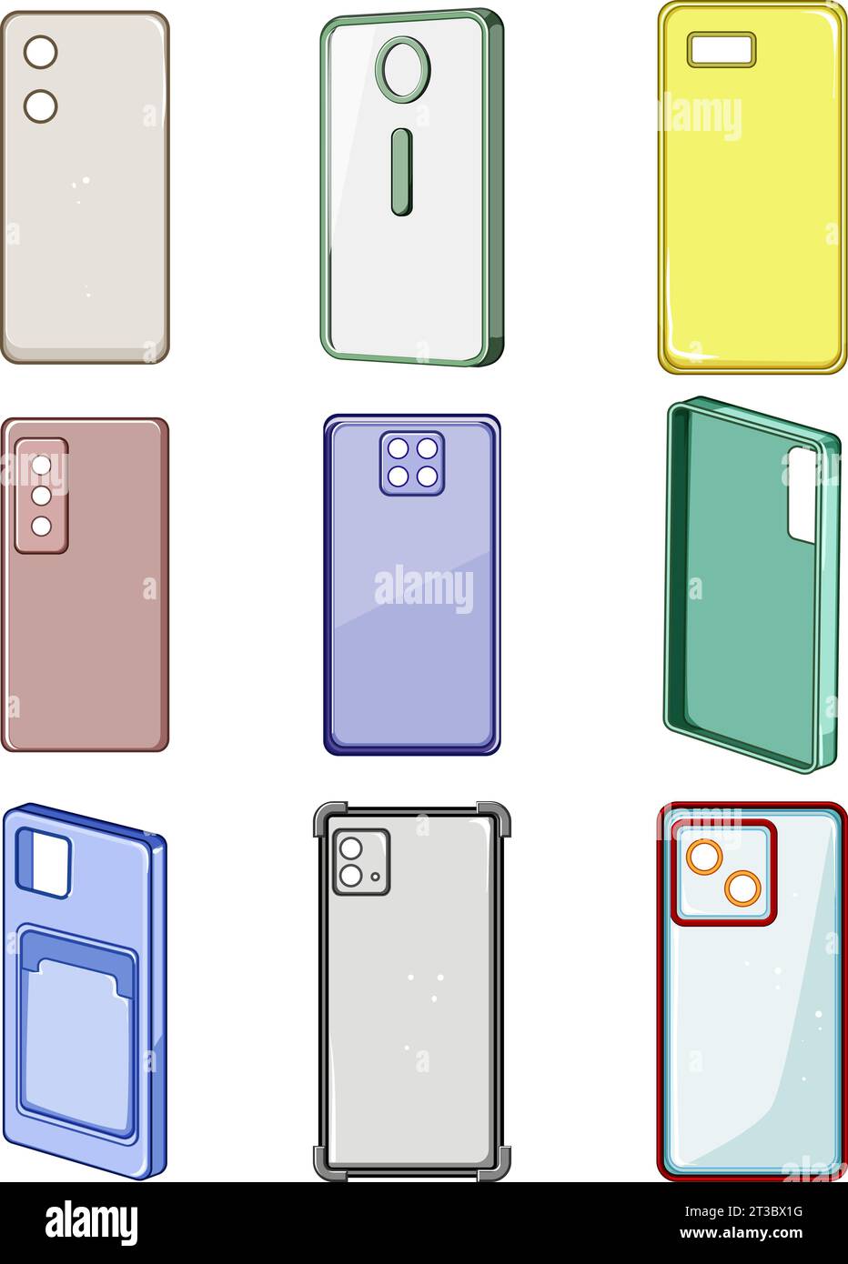 phone box set cartoon vector illustration Stock Vector Image & Art - Alamy