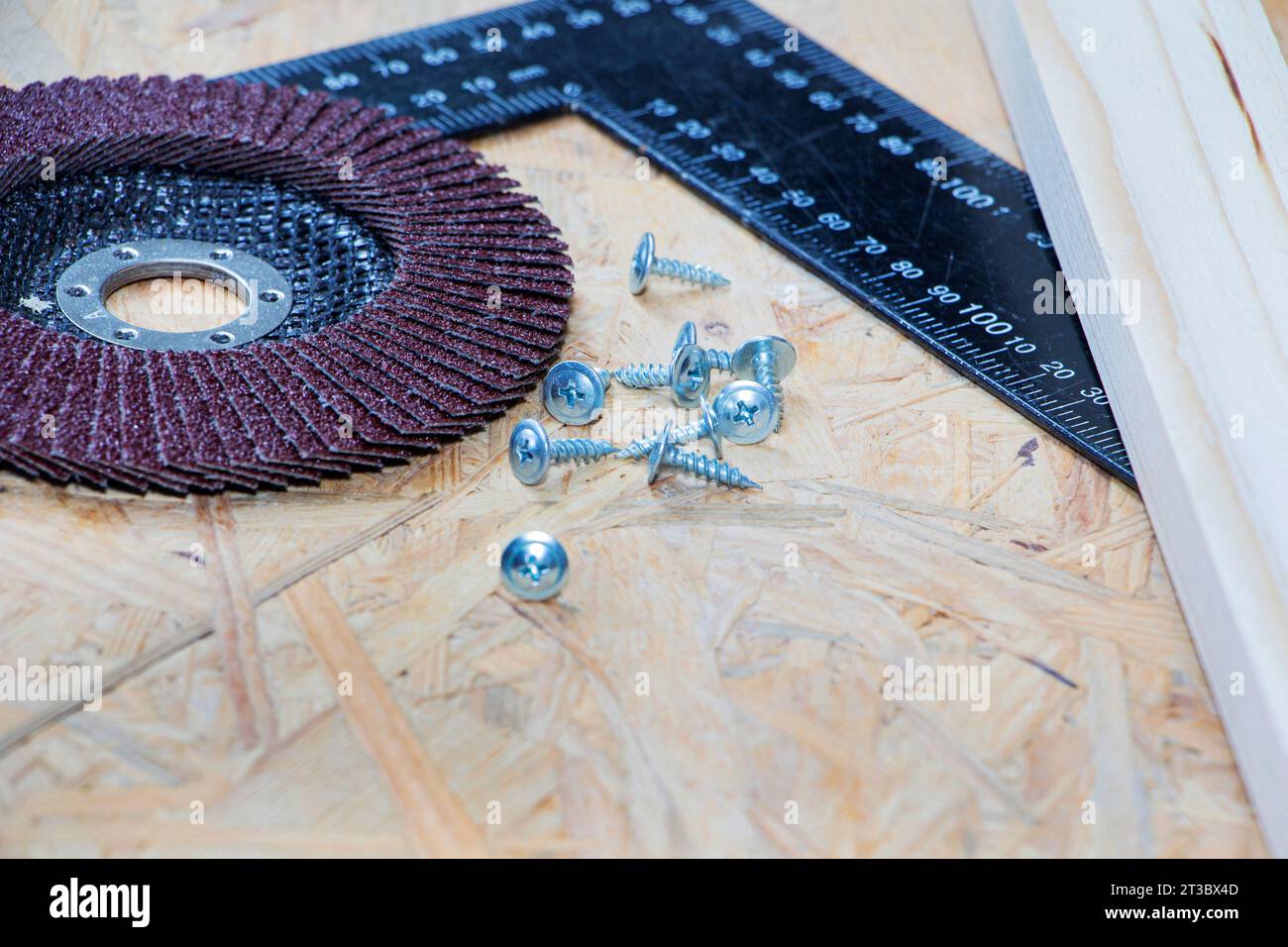 tools for repair and construction. Screwdriver, furniture screws ...