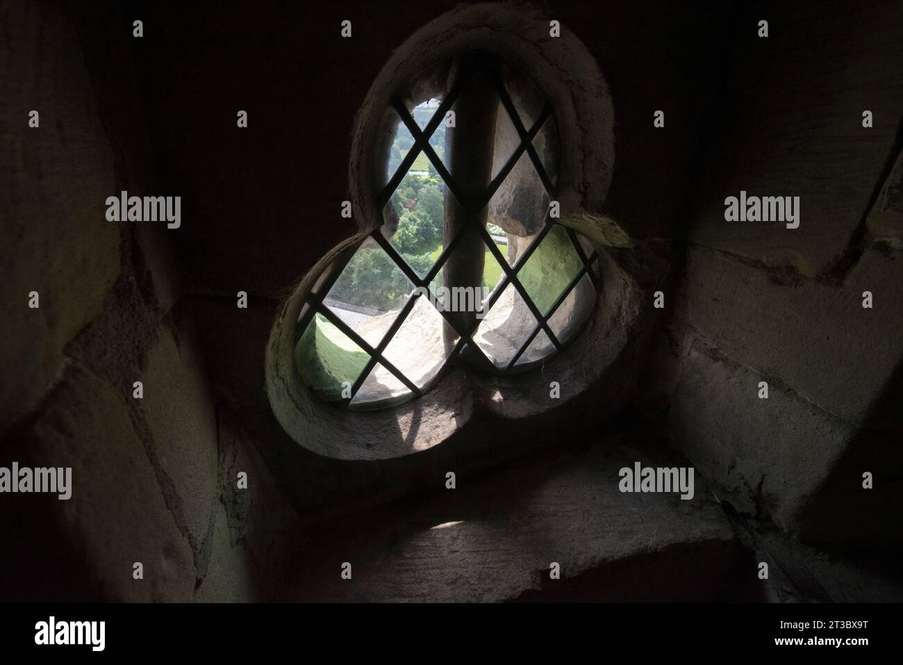 A small window inside Salisbury Cathedral spire Stock Photo - Alamy