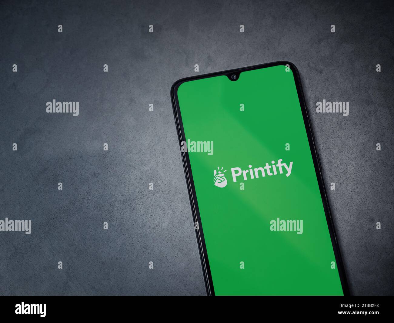Lod, Israel - July 16,2023: Printify app launch screen on smartphone on ...