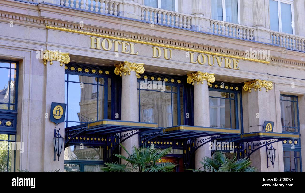 Luxury Hotel-Du-Louvre in Paris - CITY OF PARIS, FRANCE - SEPTEMBER 04 ...