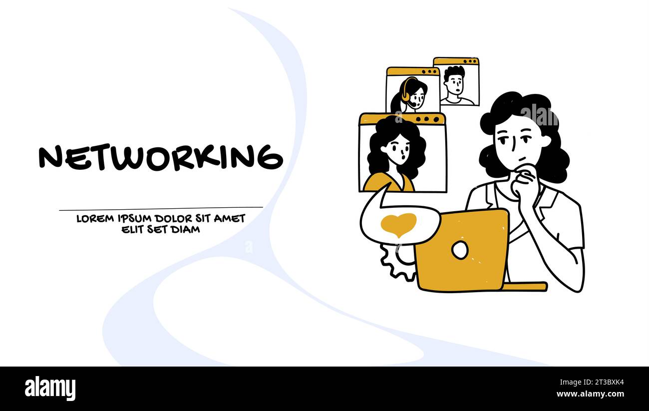 Professional business networking, online communication, business and ...