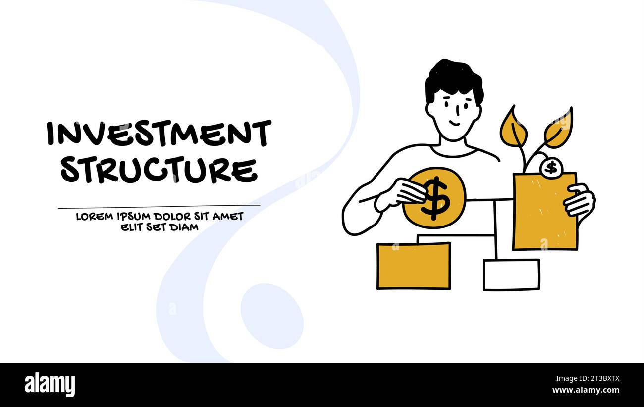 Investment structure and portfolio diversification concept, business ...