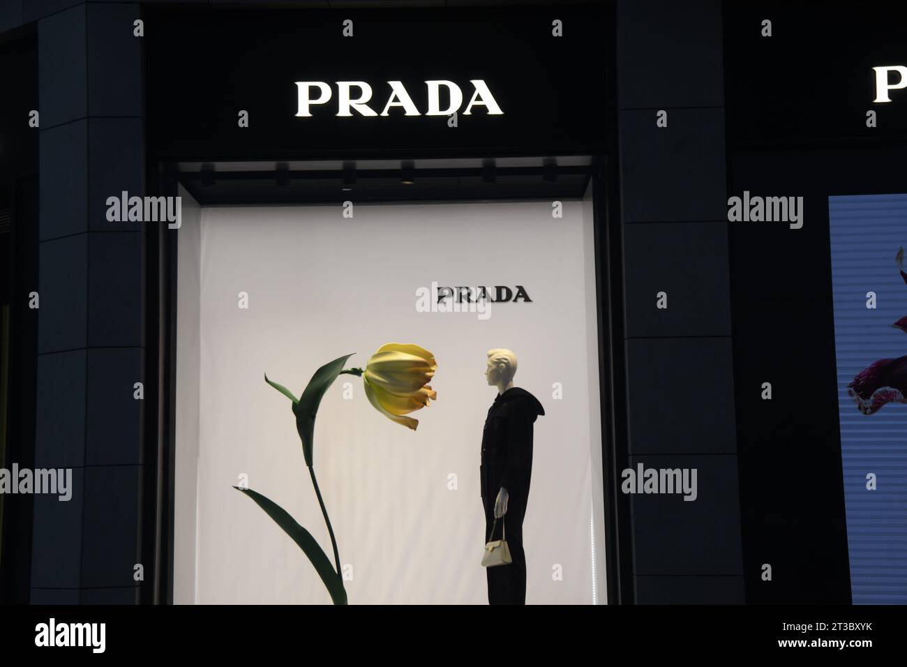 Copenhagen, Denmark /24 October. 2023/.Prada store on stroeget in ...