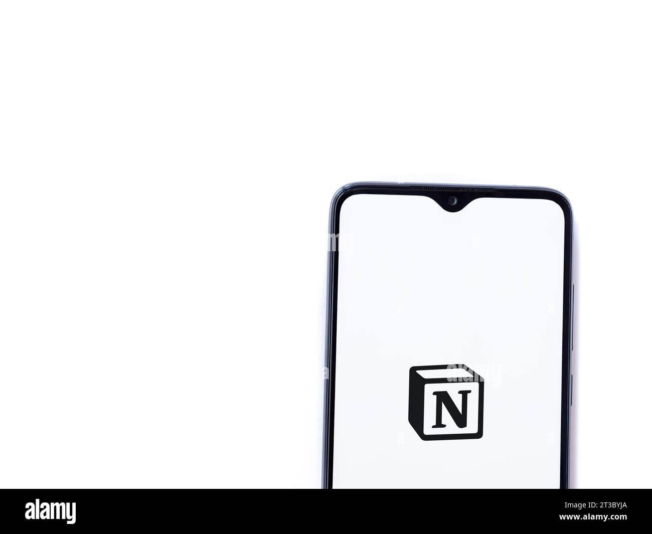 Lod, Israel - July 16,2023: Notion app launch screen on smartphone on ...