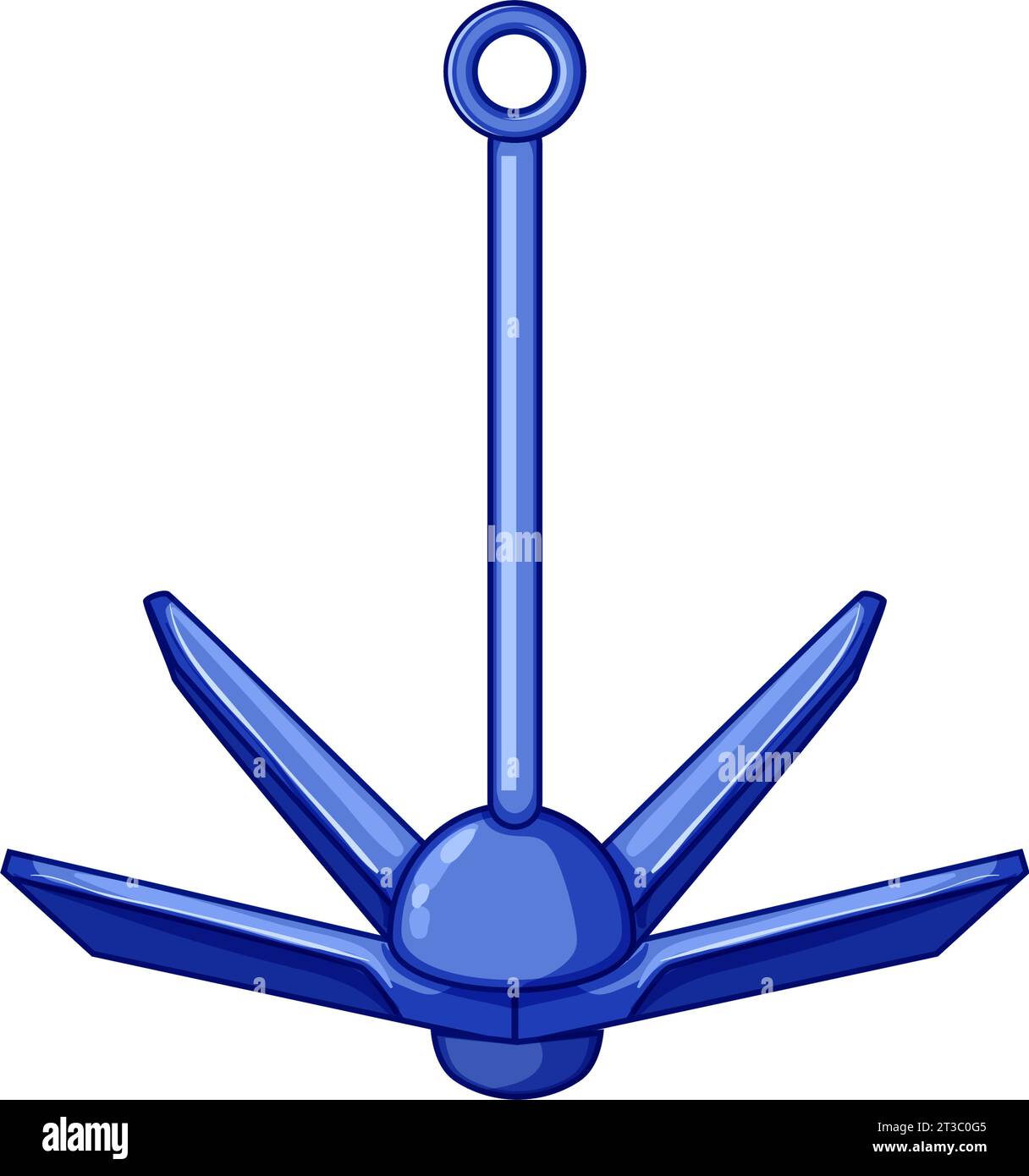 maritime boat anchor cartoon vector illustration Stock Vector Image ...