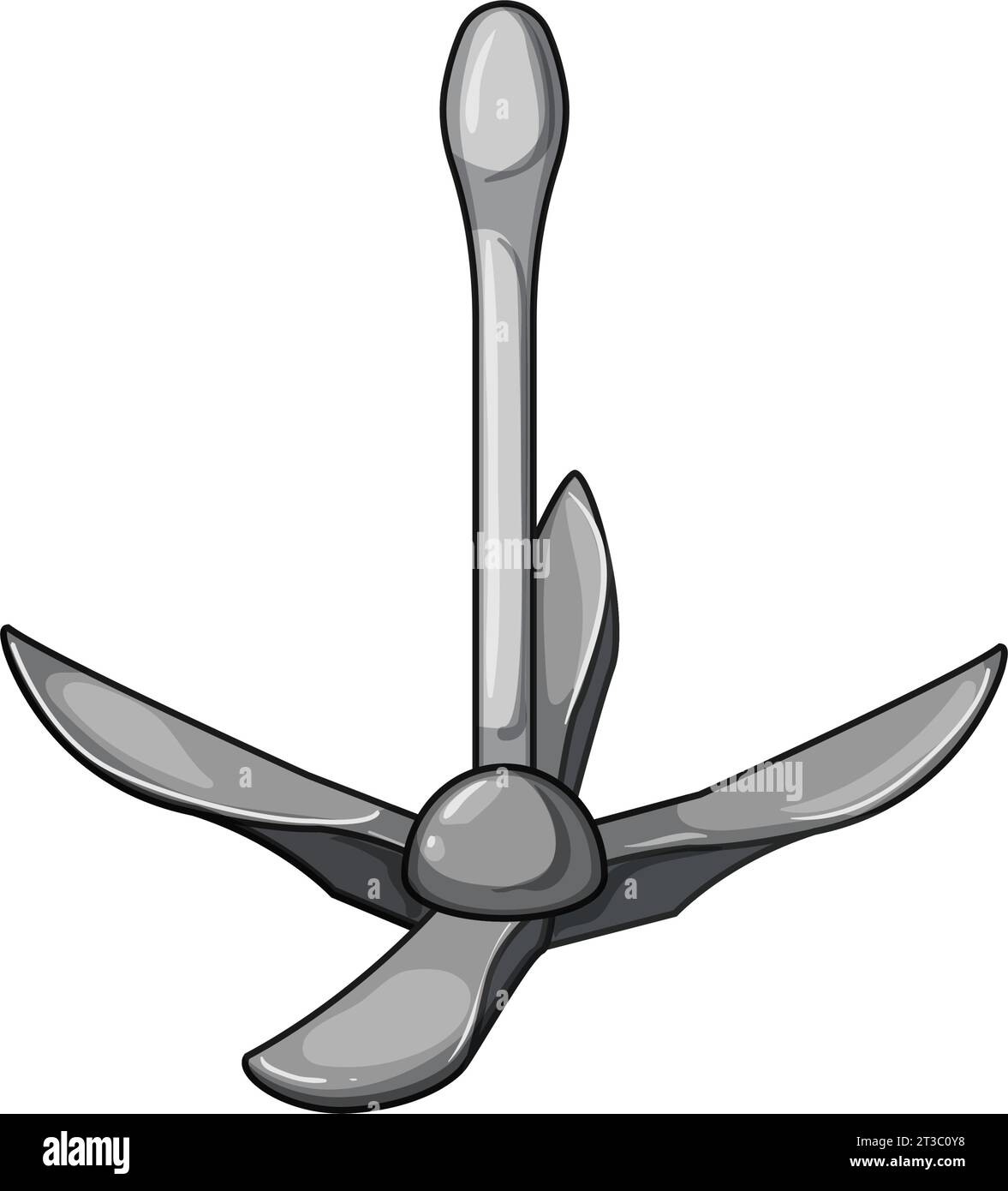 Metal Boat Anchor Cartoon Vector Illustration Stock Vector Image And Art