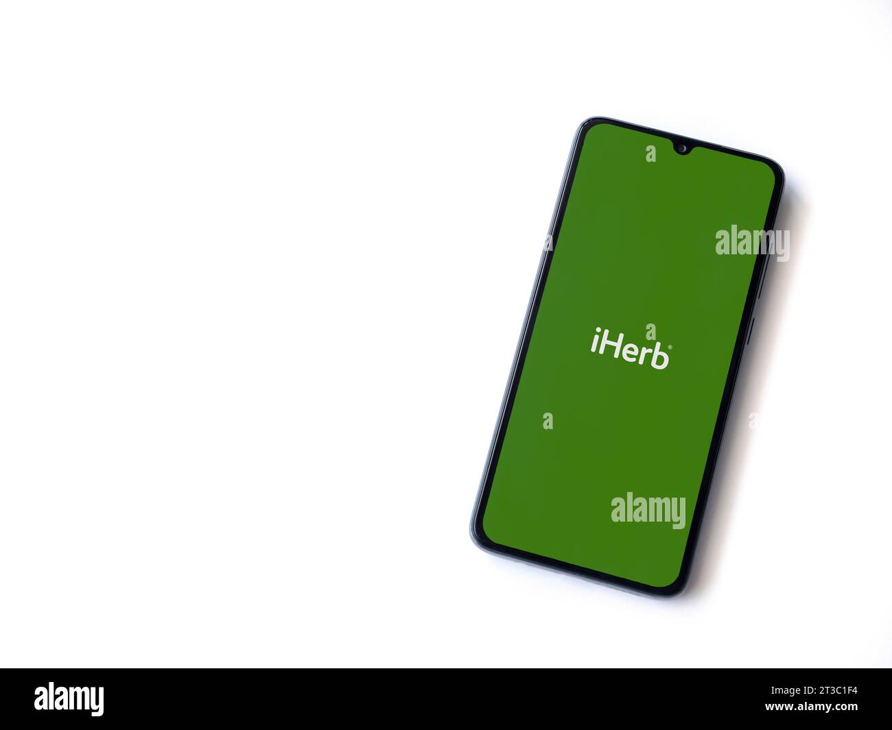 Lod, Israel - July 16,2023: iHerb app launch screen on smartphone on ...