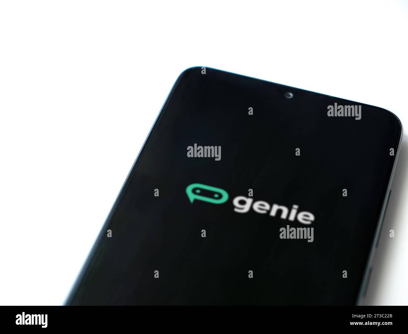 Lod, Israel - July 16,2023: Genie app launch screen on smartphone on ...