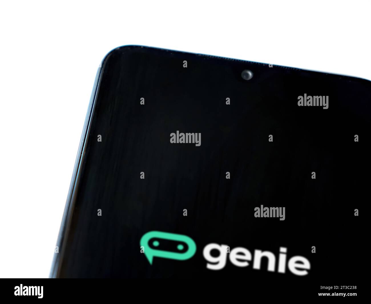 Lod, Israel - July 16,2023: Genie app launch screen on smartphone on ...