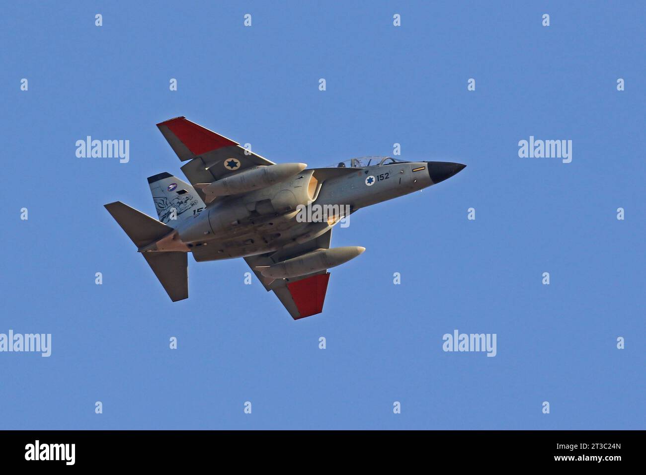 Israeli Air Force M346 Lavi flying over Hatzerim Air Force Base, Israel ...