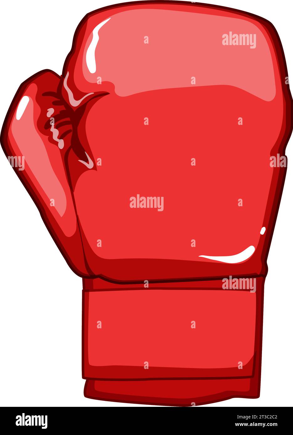 leather boxing gloves cartoon vector illustration Stock Vector Image ...