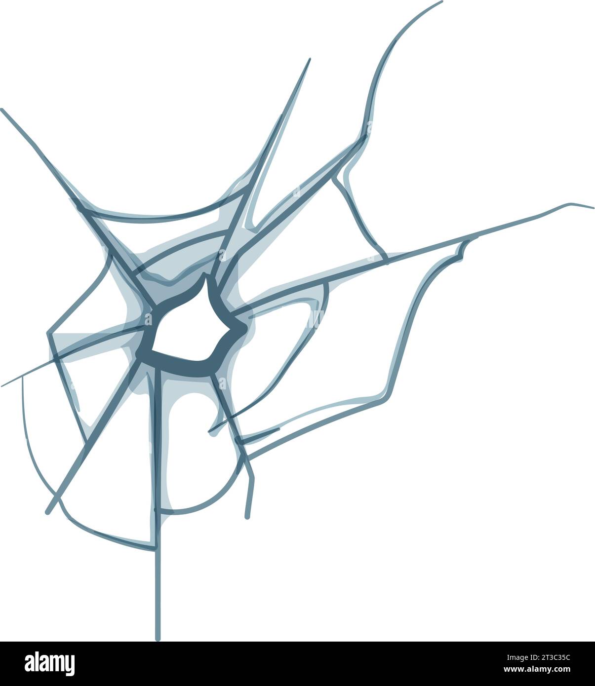 damage broken glass cartoon vector illustration Stock Vector Image ...