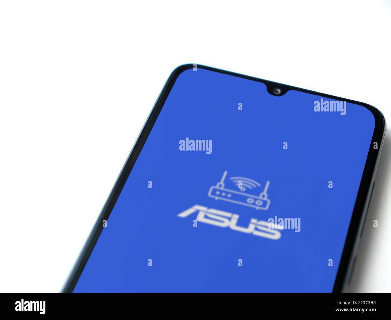 Lod, Israel - July 16,2023: ASUS Router app launch screen on smartphone ...