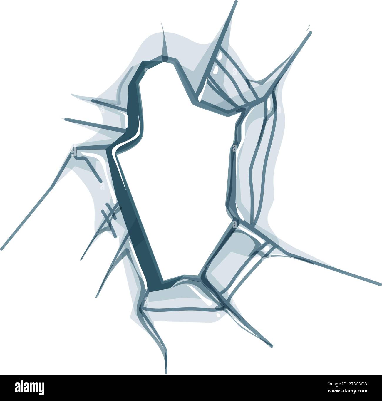 Window Broken Glass Cartoon Vector Illustration Stock Vector Image And Art Alamy