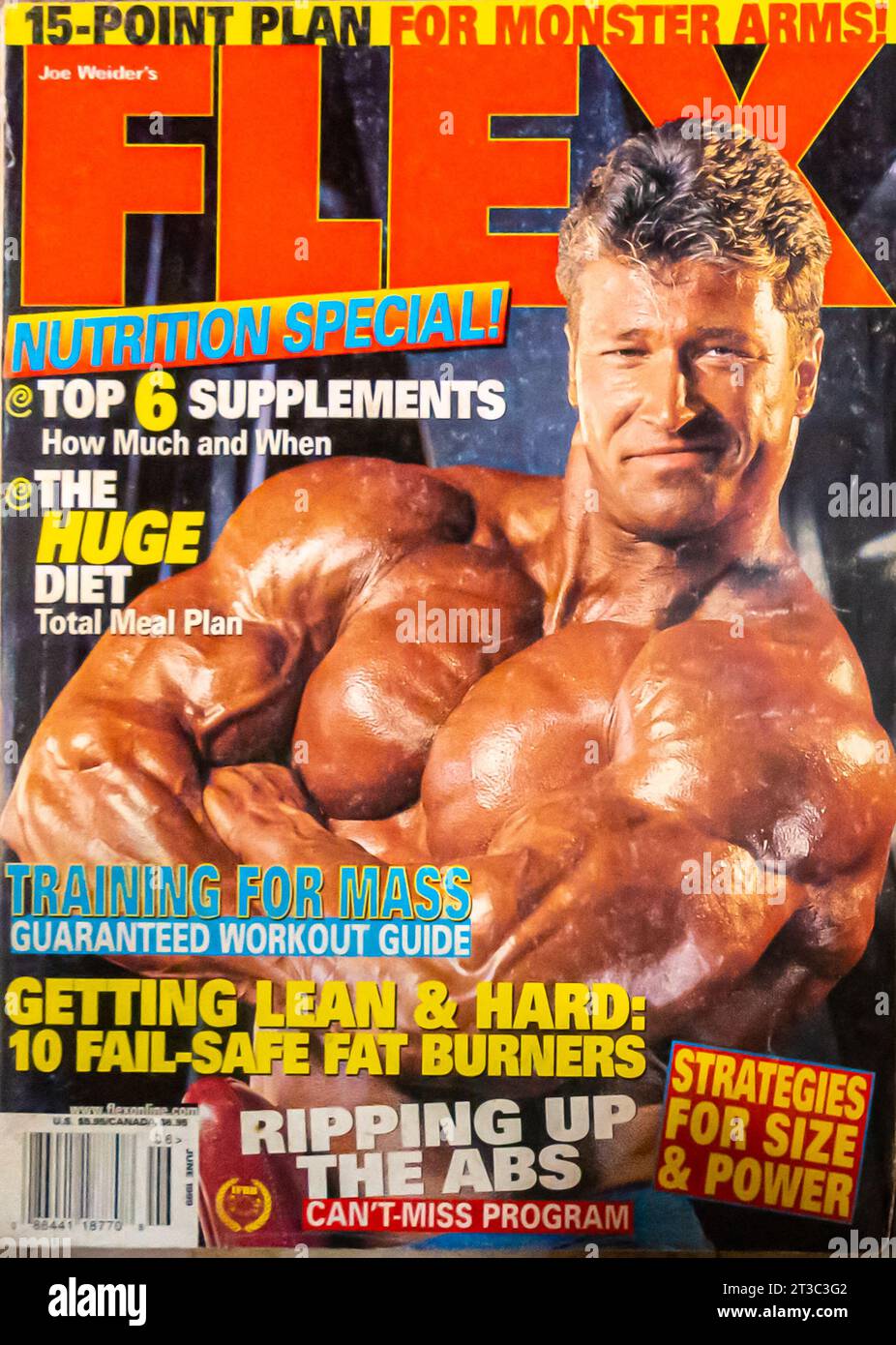 FLEX magazine cover with Gunter Schlierkamp June 1999 Stock Photo - Alamy