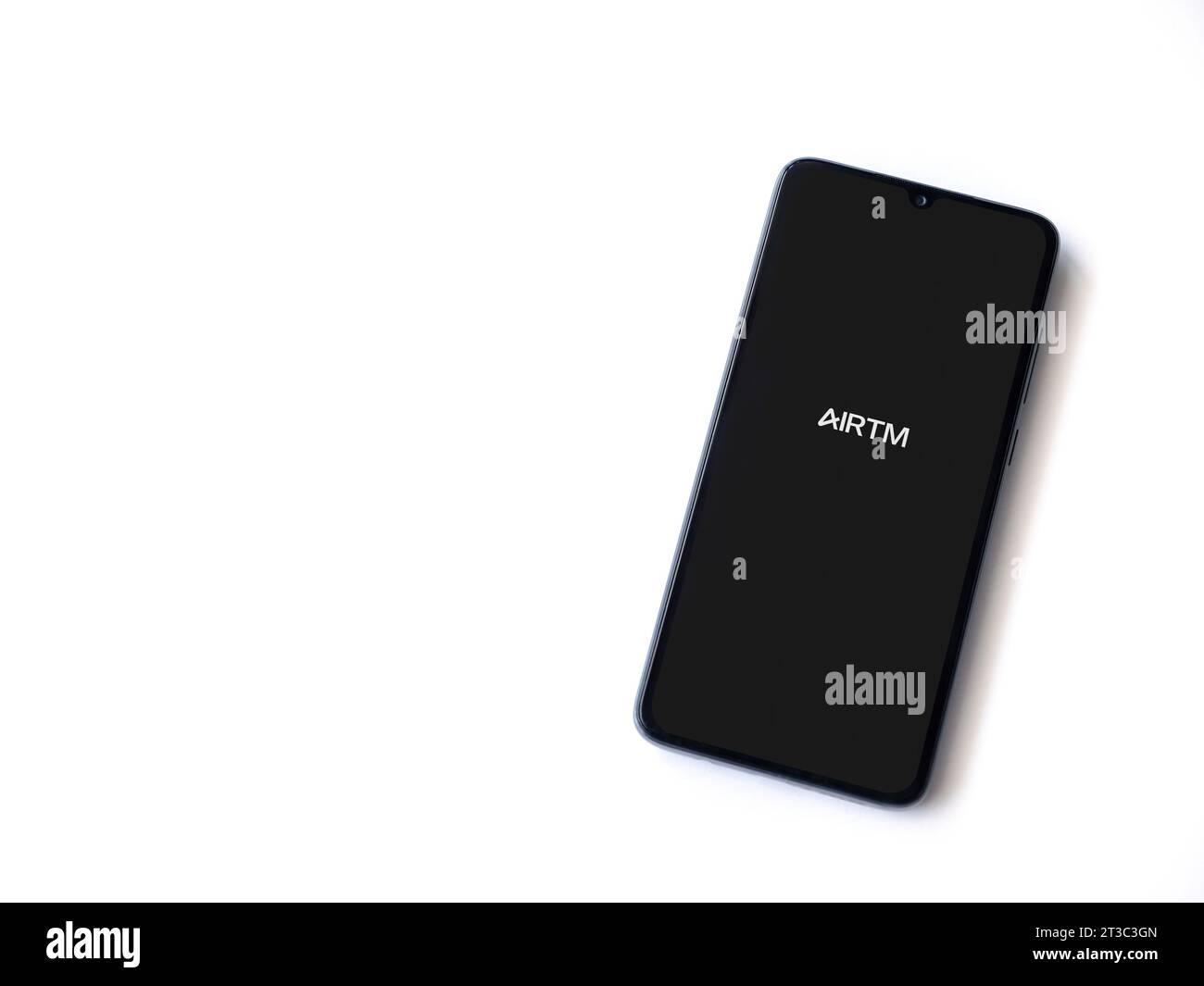 Lod, Israel - July 16,2023: AirTM app launch screen on smartphone on ...
