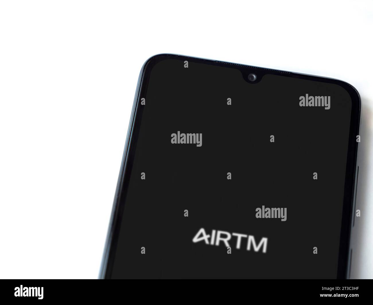 Lod, Israel - July 16,2023: AirTM app launch screen on smartphone on ...