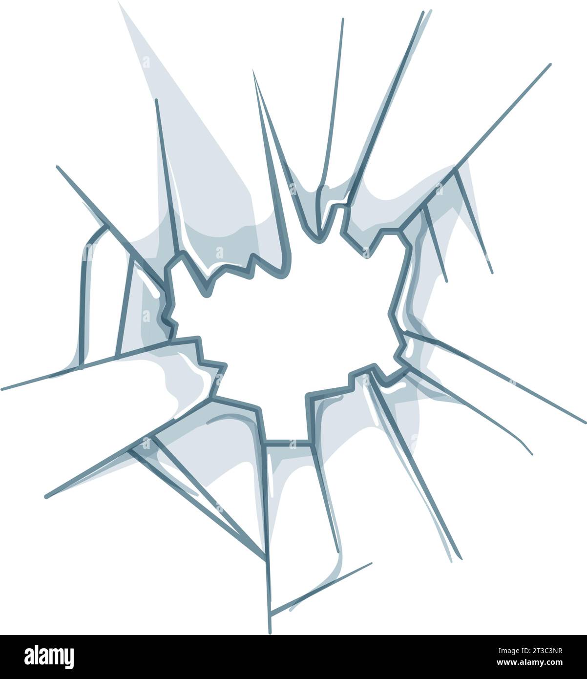 black broken glass cartoon vector illustration Stock Vector Image & Art ...