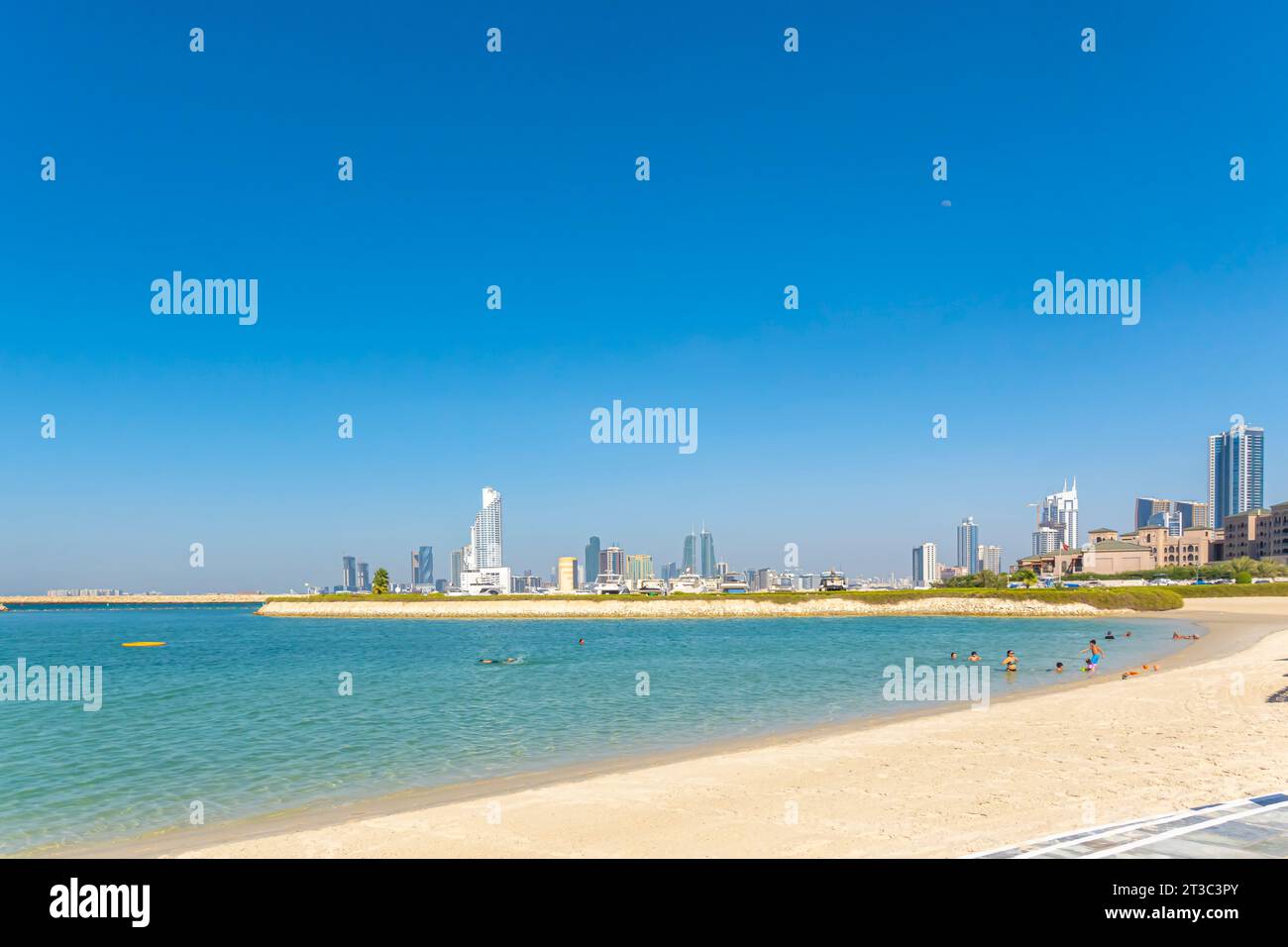 Bahrain private beach view of Bahrain Bay Stock Photo - Alamy