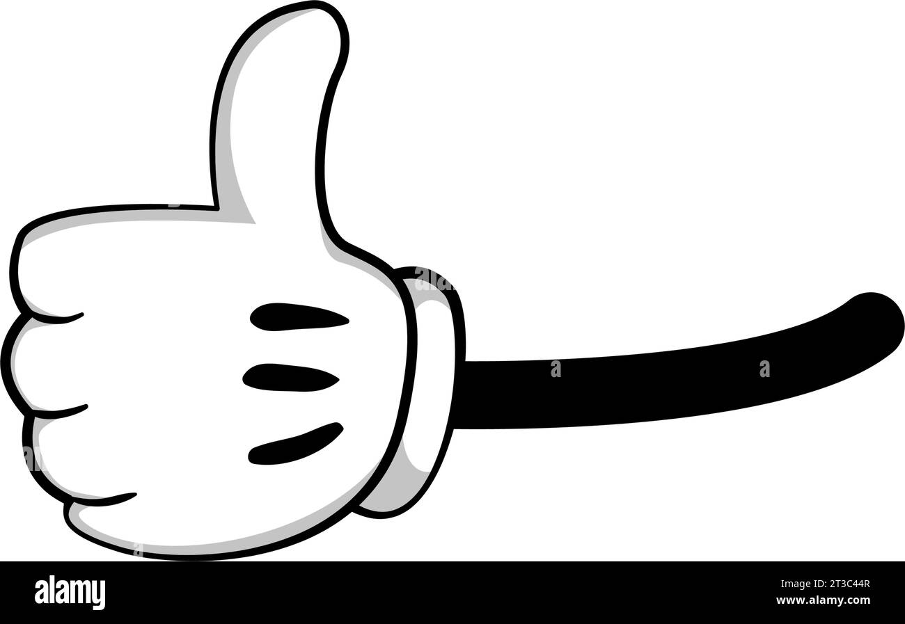 finger cartoon hand cartoon vector illustration Stock Vector Image ...