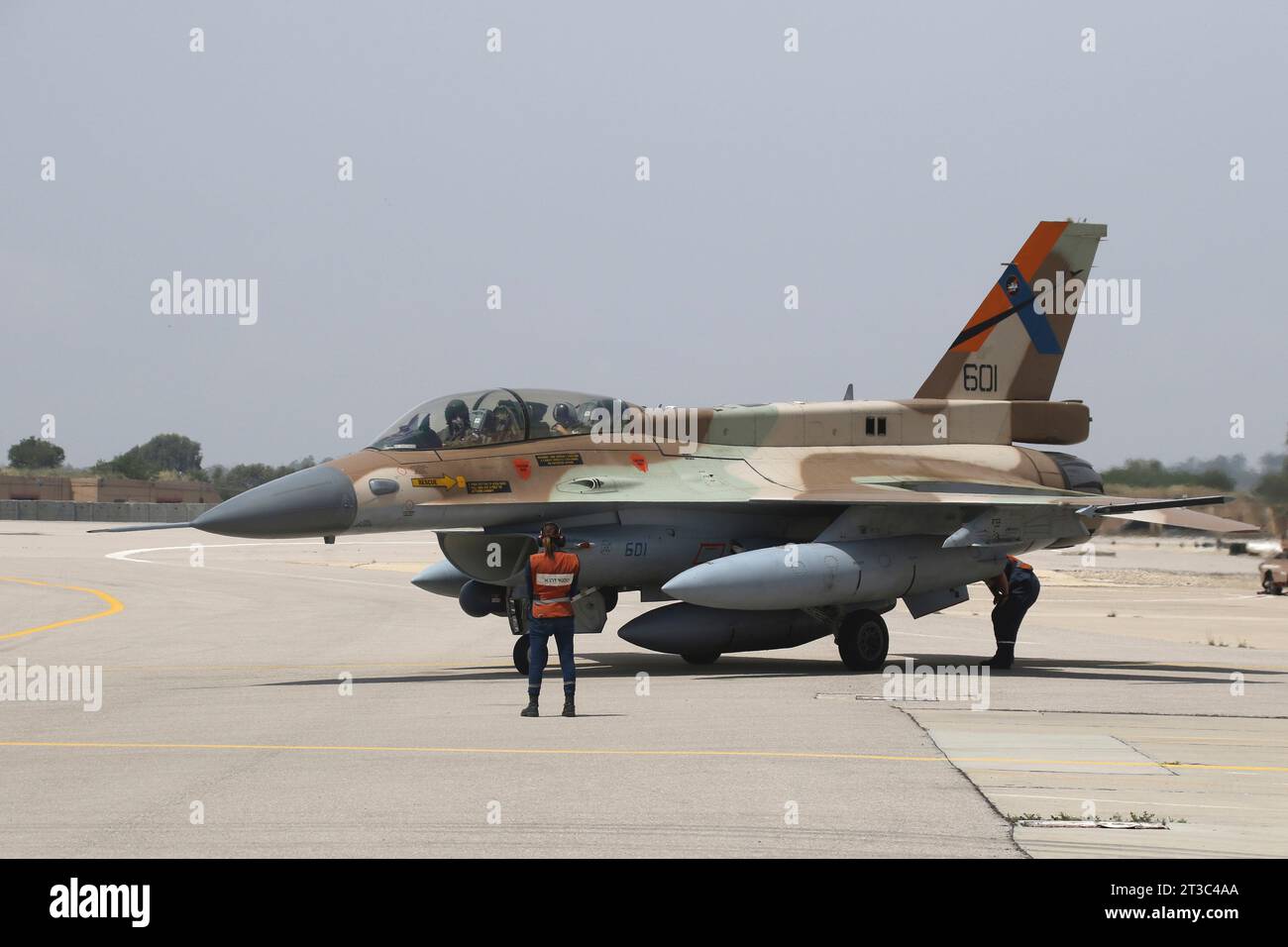 Israeli Air Force F-16D Barak at Tel Nof Air Force Base, Israel Stock ...
