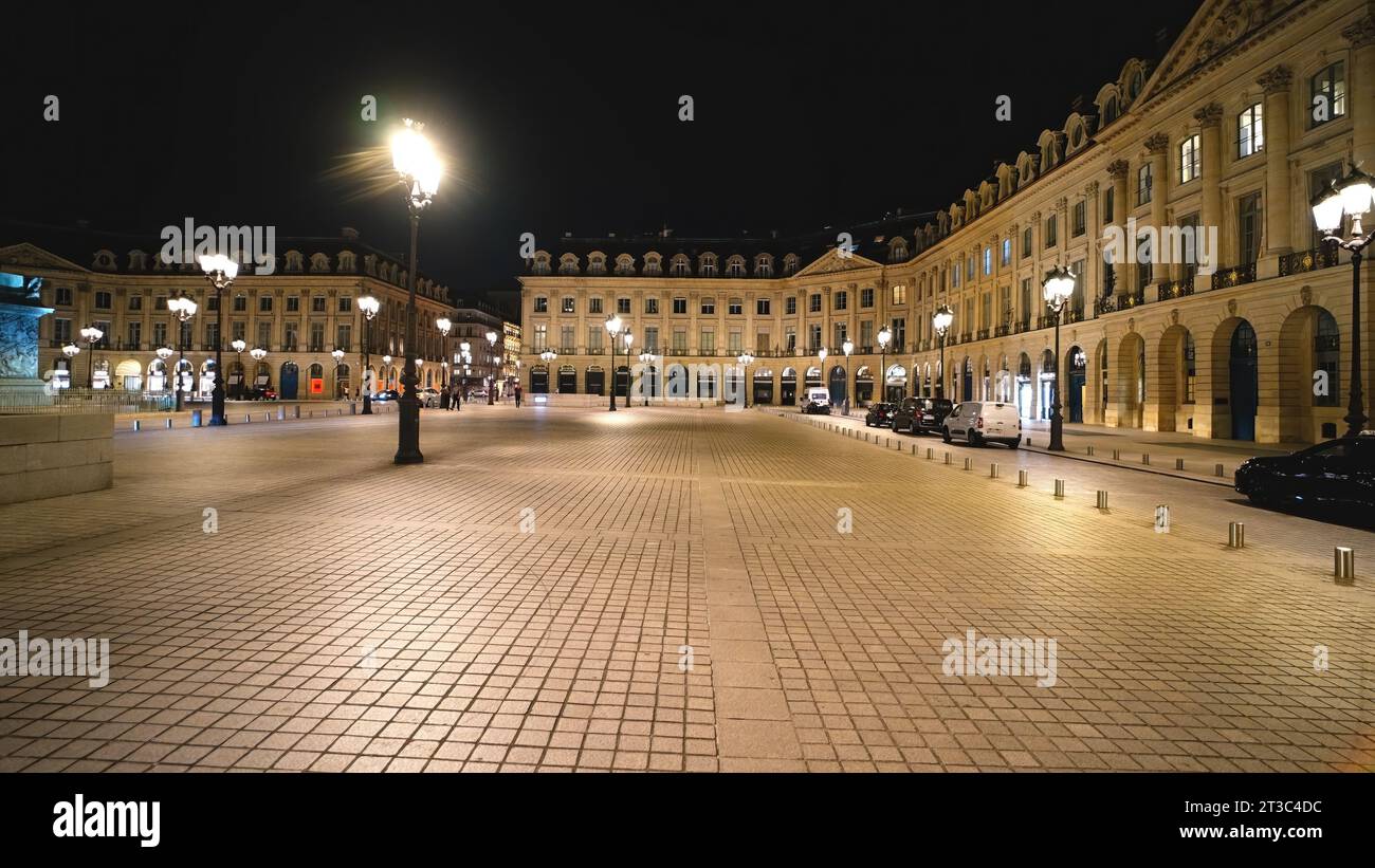 Amazing and luxury Vendome Square in Paris by night - CITY OF PARIS ...