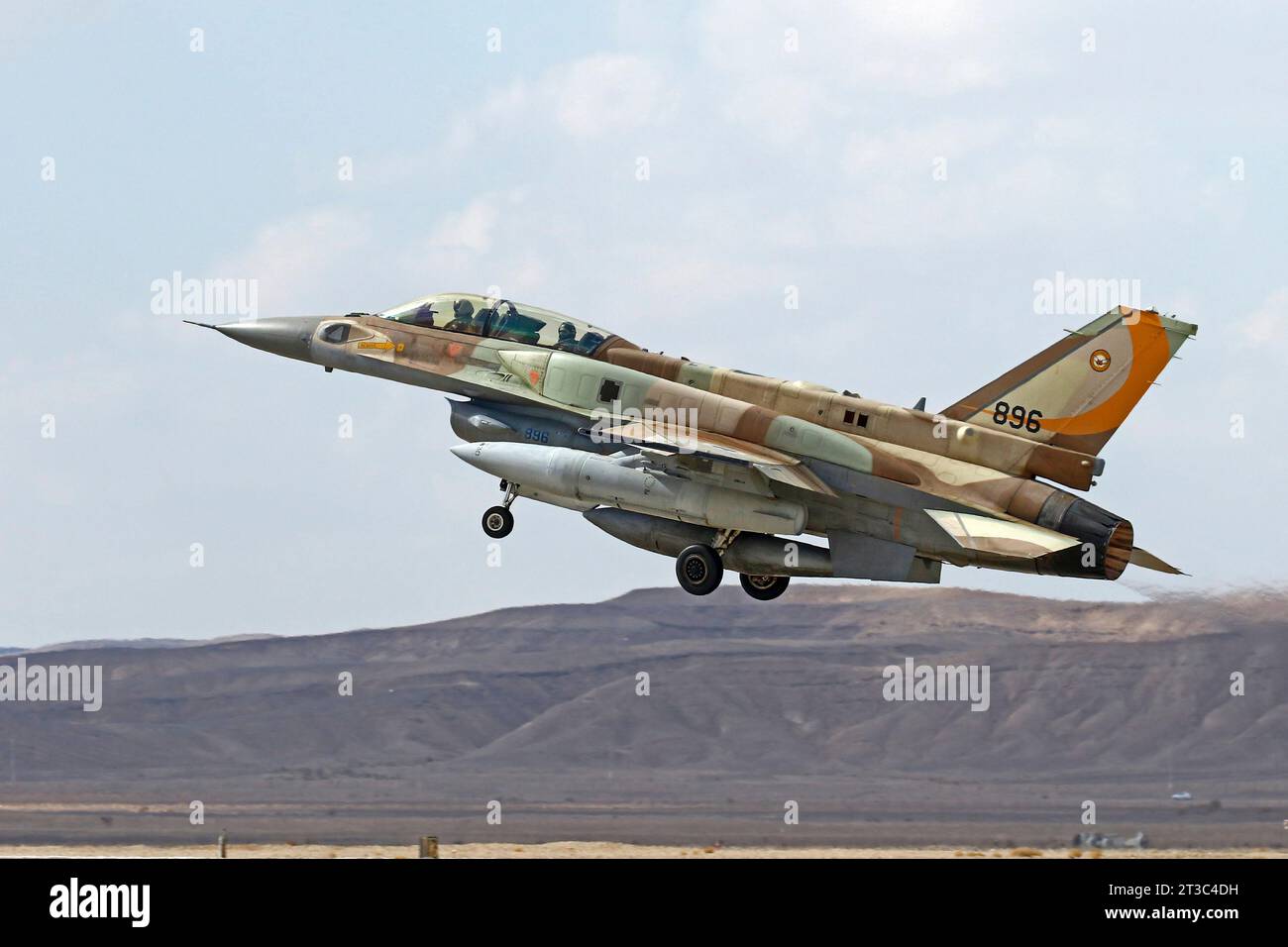 Israeli Air Force F-16I Sufa from the Orange Tail Squadron Stock Photo ...