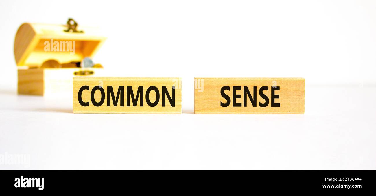 Common sense symbol. Concept words Common sense on beautiful wooden ...
