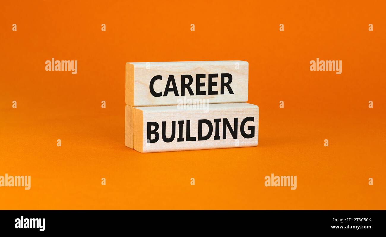 Career building symbol. Concept words Career building on beautiful ...