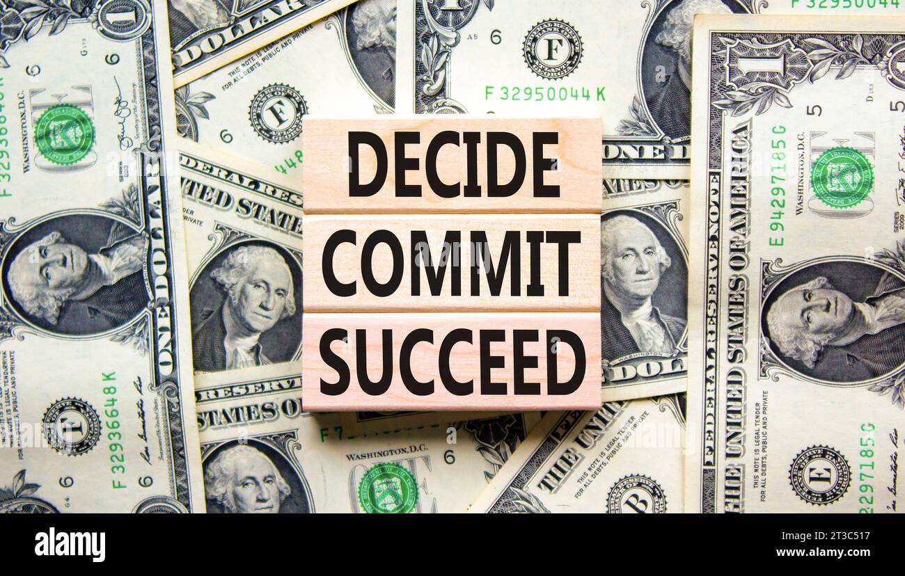 Decide commit succeed symbol. Concept word Decide Commit Succeed on ...