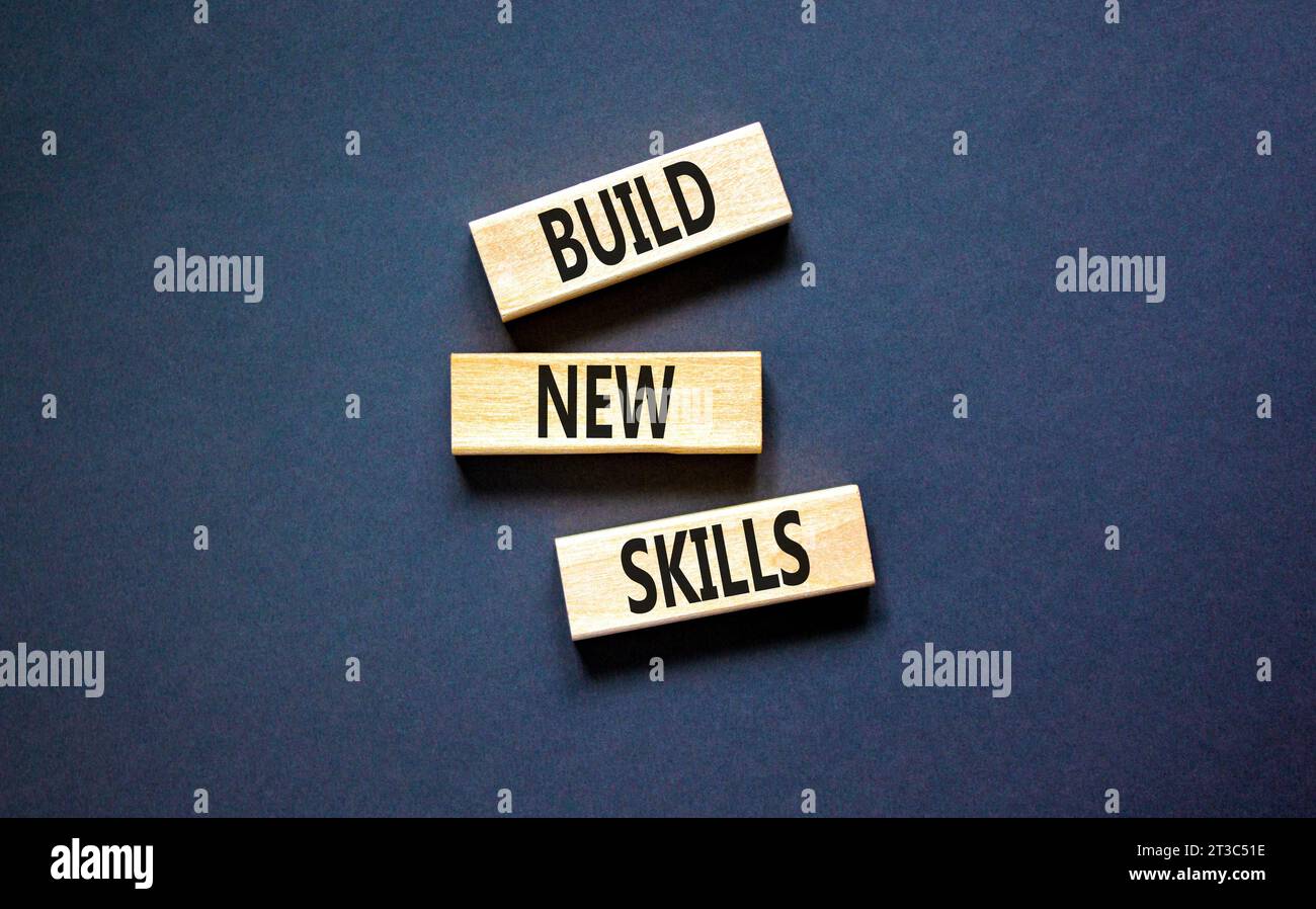 Build new skills symbol. Concept word Build new skills on beautiful ...