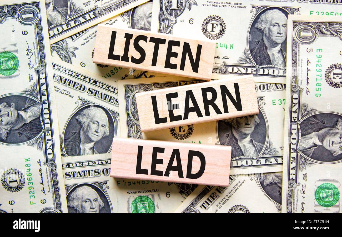 Listen learn lead symbol. Concept word Listen Learn Lead on beautiful ...