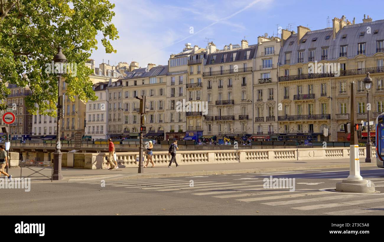 The riverside of Seine in Paris on a summer day - CITY OF PARIS, FRANCE ...