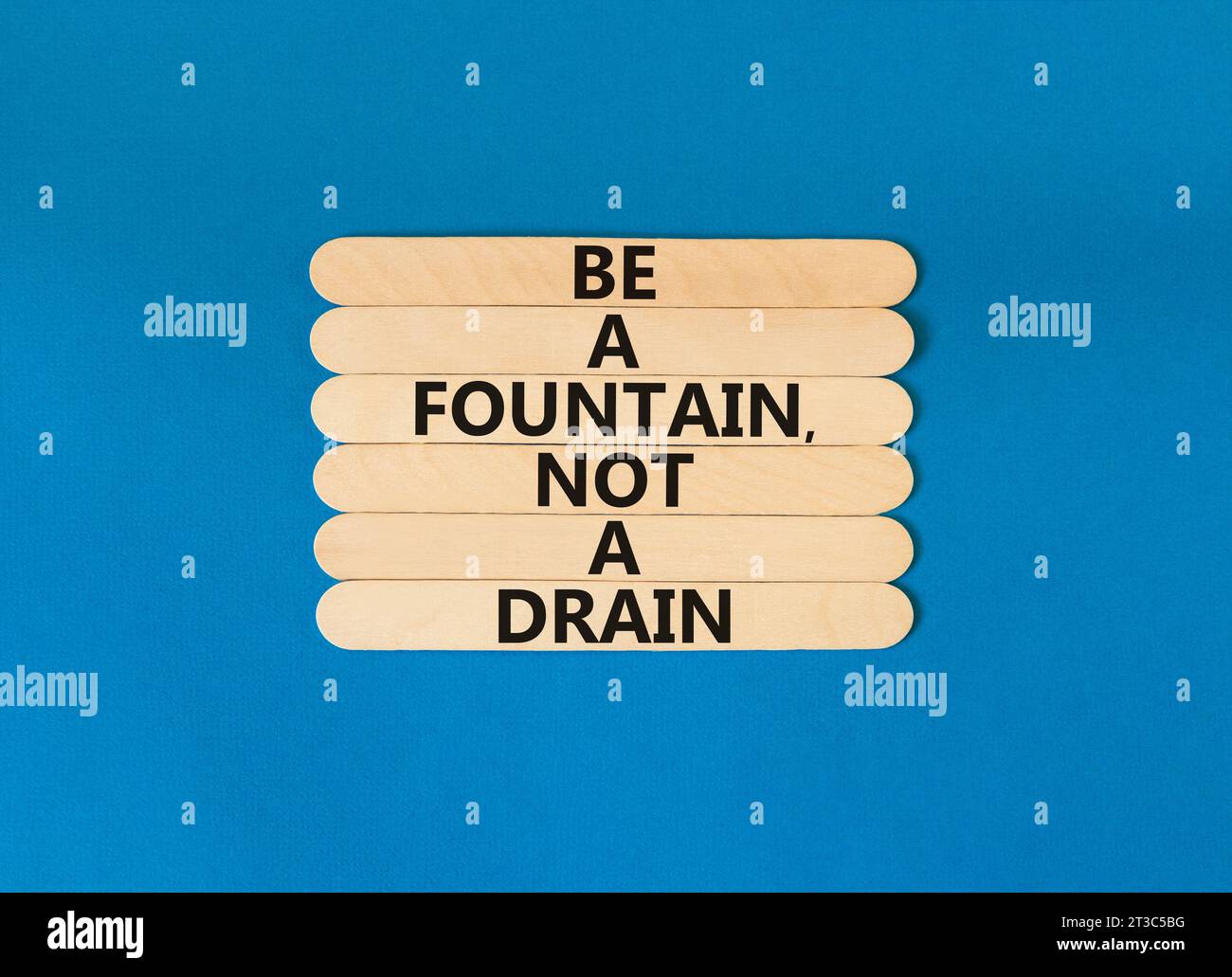 Be fountain not drain symbol. Concept words Be a fountain not a drain ...