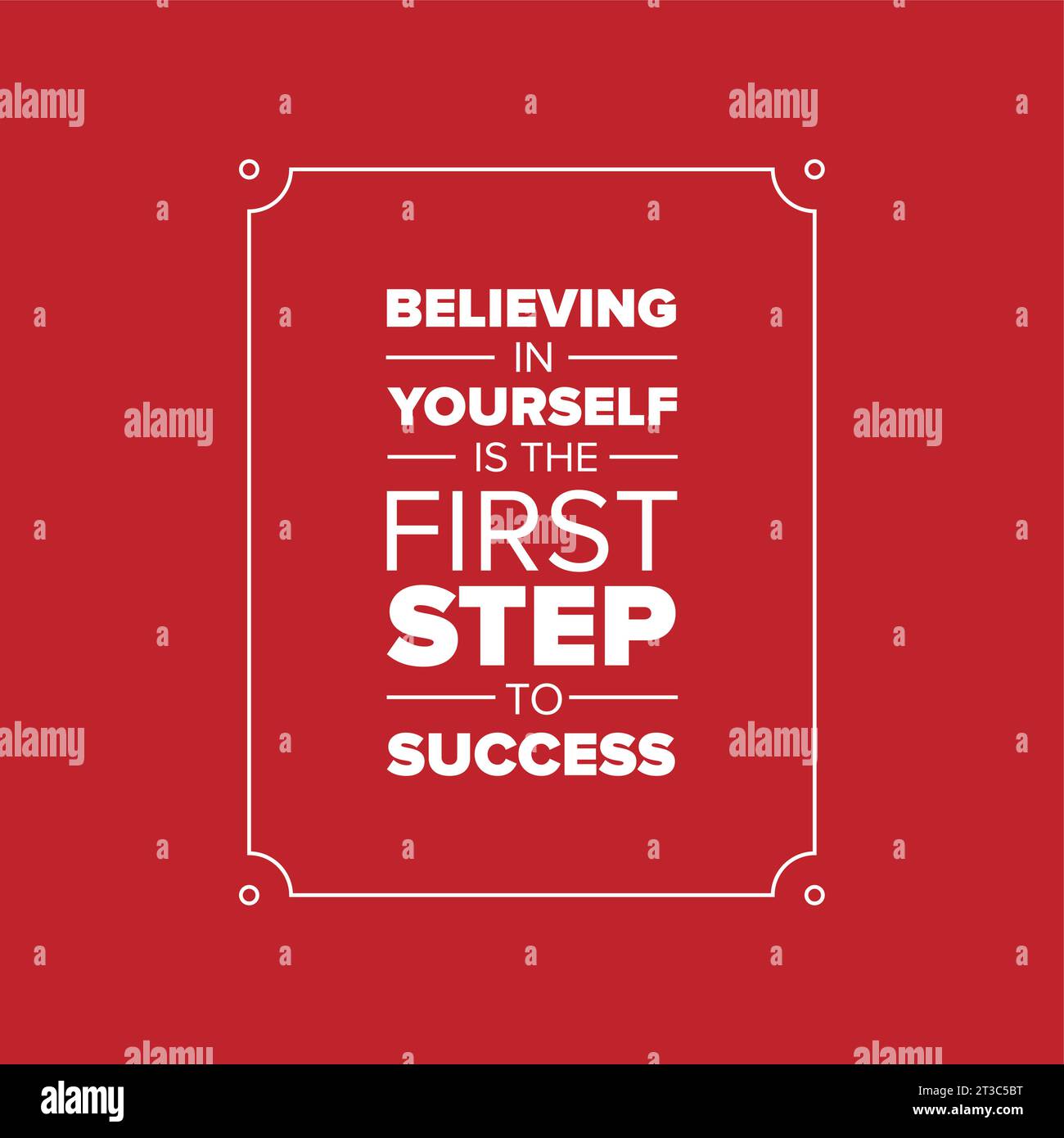 Believing in yourself is the first step to success Stock Vector Image ...