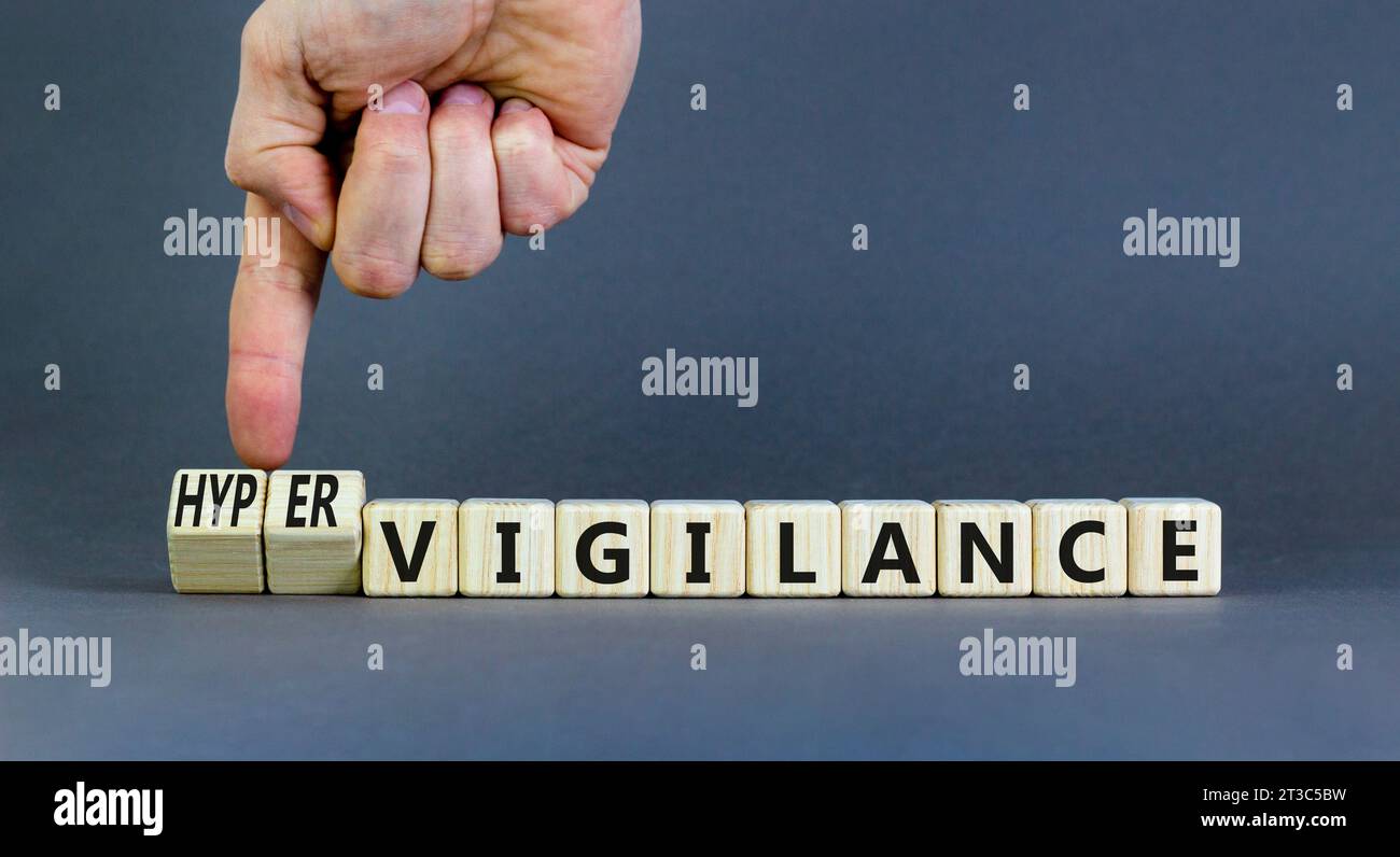 Vigilance or hypervigilance symbol. Concept words Vigilance ...