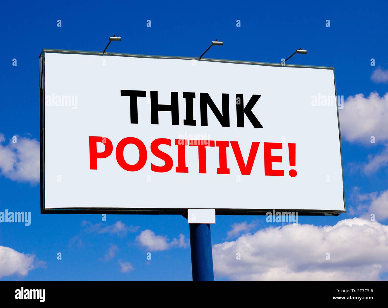Think positive symbol. Concept words Think positive on beautiful big ...