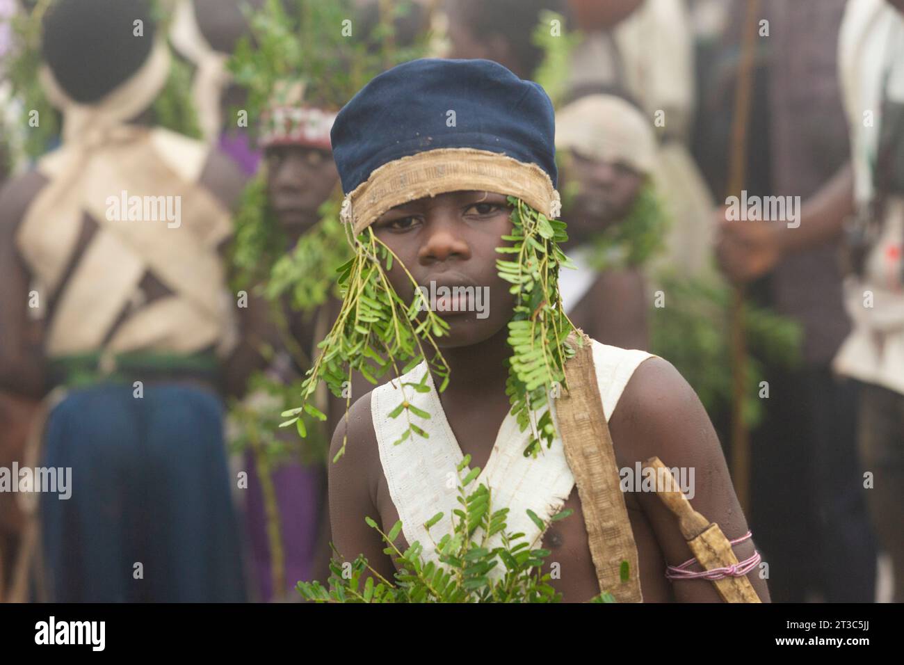 Ngas young warriors parading Ngas masquerade performing during the 2023 ...